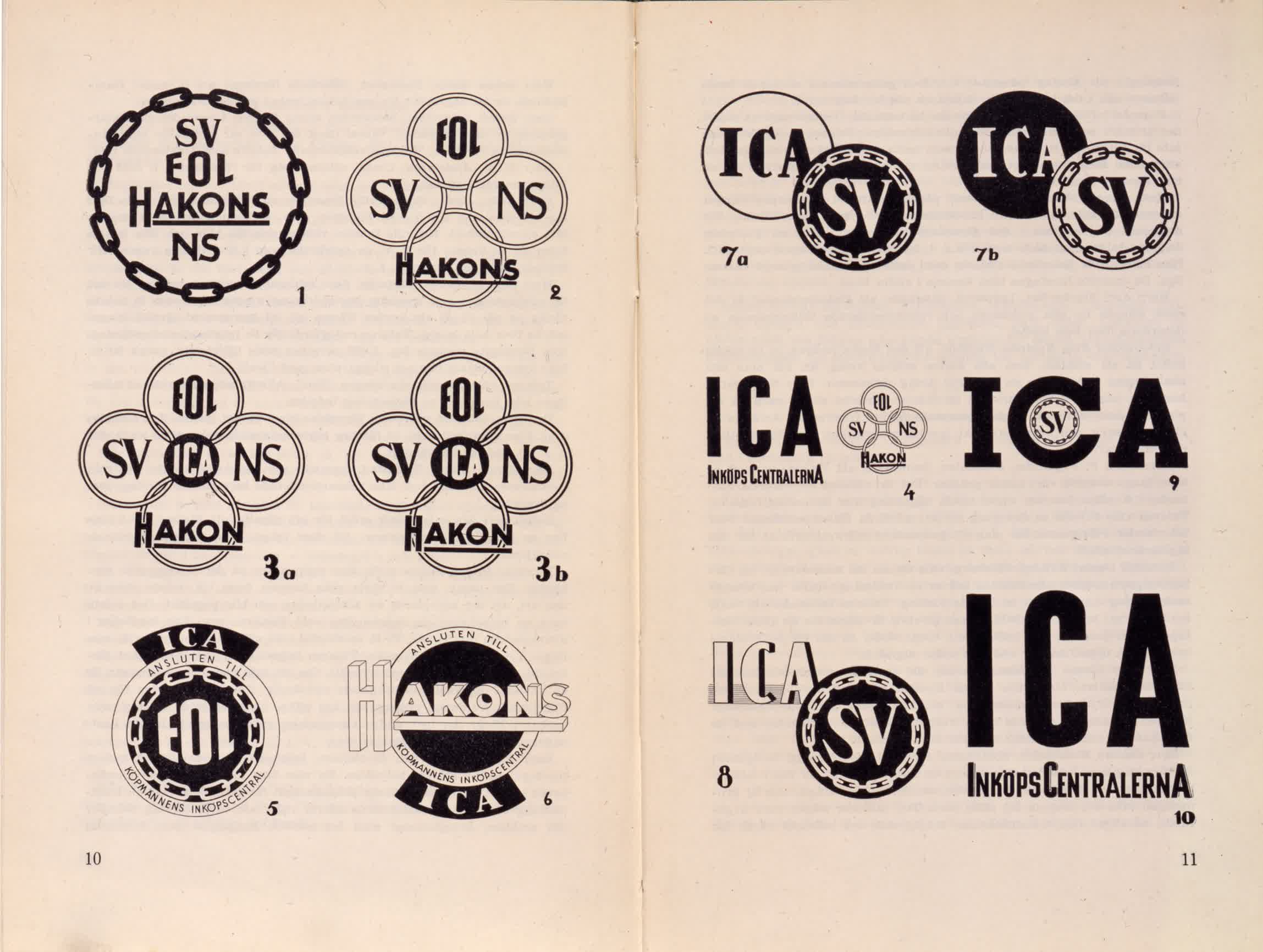 ICAs symboler och logotyper före 1964 - ICA-historien